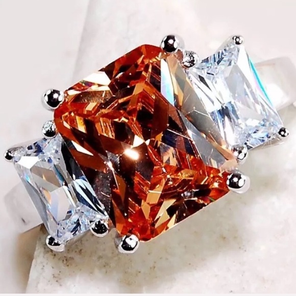 Handcrafted | Jewelry | Fiery Emerald Padparadscha Sapphiretopaz Ring ...